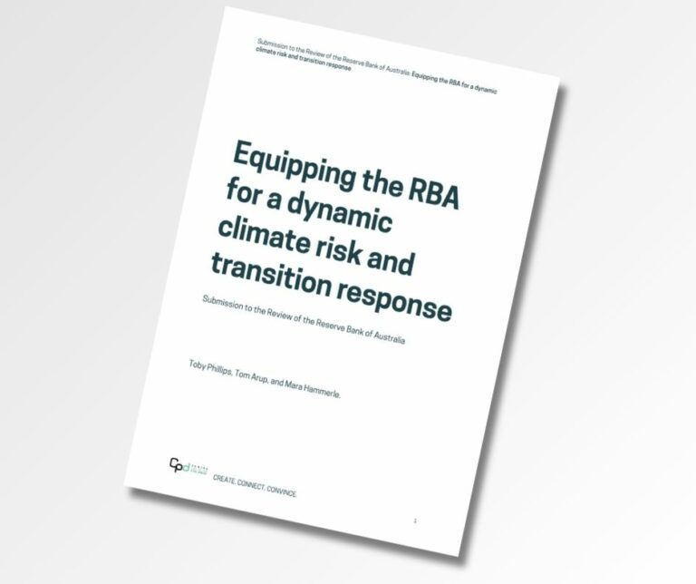 RBA Review submission: Equipping the RBA for a dynamic climate risk and ...